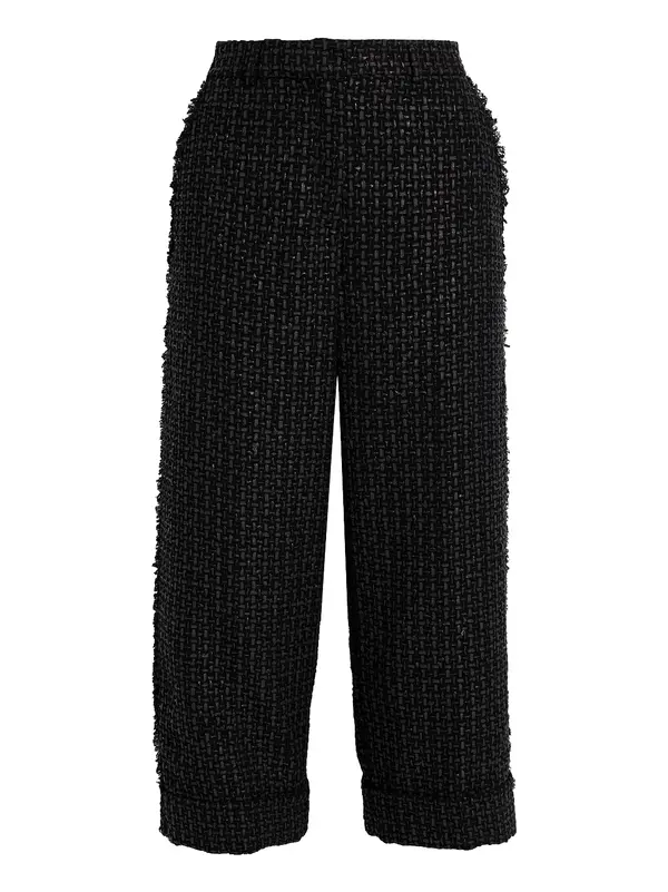 Thom Browne Cotton-blend Tweed Culottes - Black