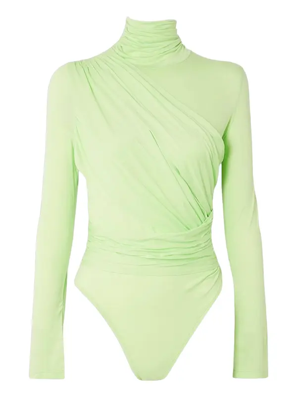 Gauge81 Patra Draped Bodysuit - Light Green