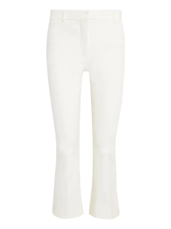 FRAME Cropped Bootcut Pants - Ivory