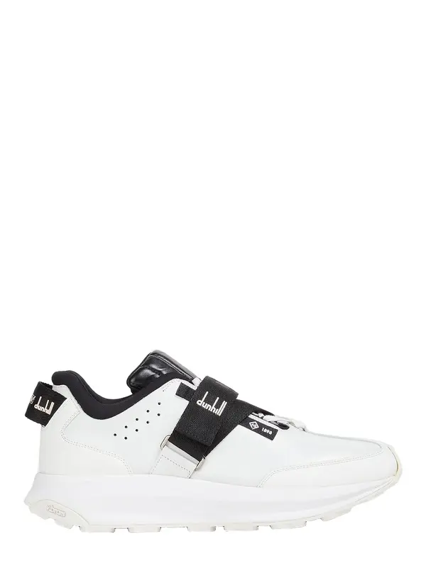 Dunhill Aerial Strap Two-tone Leather Sneakers - White
