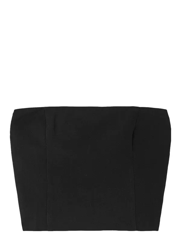 Gauge81 Tona Cropped Strapless Top - Black