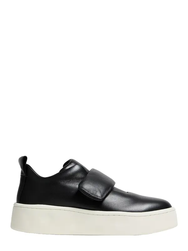 JIL SANDER Leather Sneakers - Black