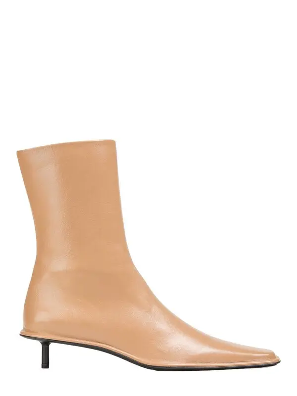 JIL SANDER Leather Ankle Boots - Neutral
