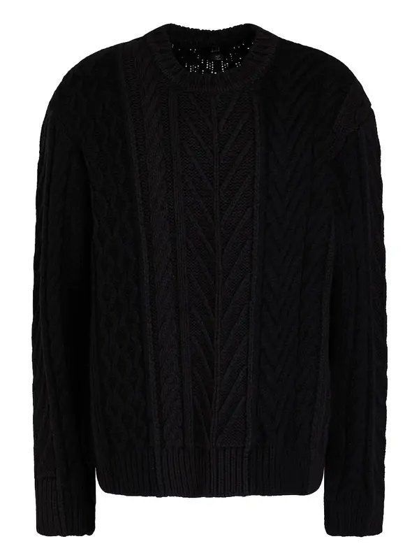 Dunhill Cable-knit Cotton-blend Sweater - Black