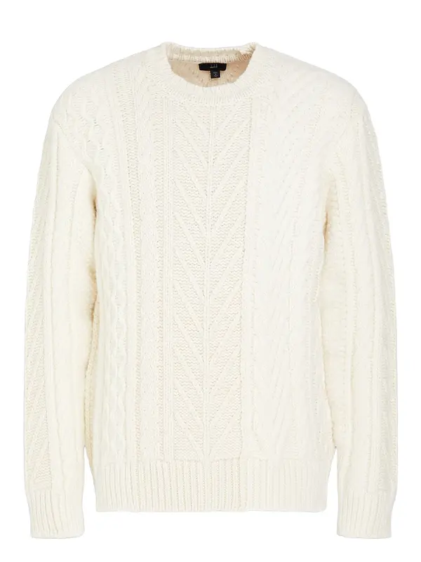 Dunhill Cable-knit Cotton-blend Sweater - Ivory