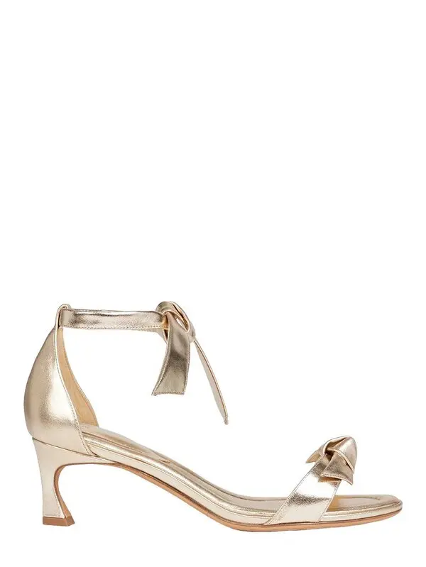 ALEXANDRE BIRMAN Clarita 50 Metallic Leather Sandals - Gold