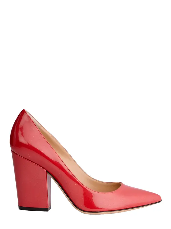 SERGIO ROSSI Sergio 90 Patent-leather Pumps - Red