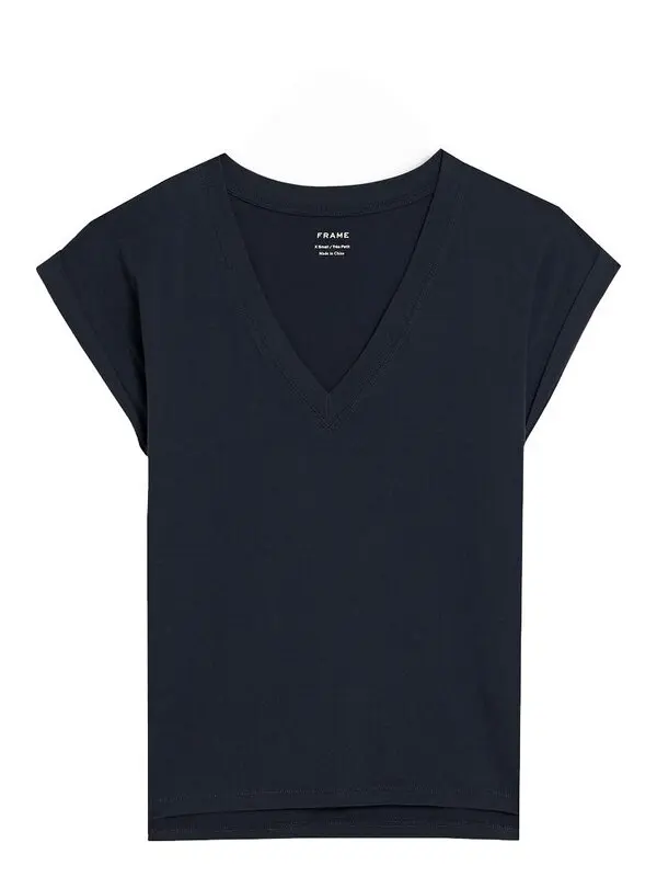 FRAME Cotton-jersey T-shirt - Navy