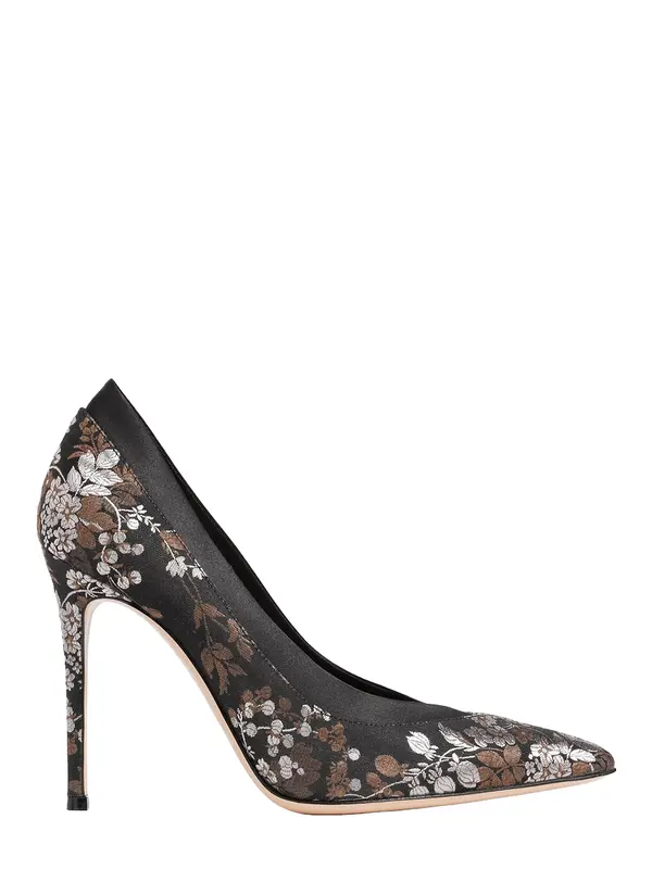 GIANVITO ROSSI Kimono Brocade Pumps - Black
