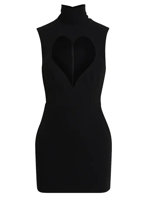 Alex Perry Cohan Cutout Crepe Mini Dress - Black