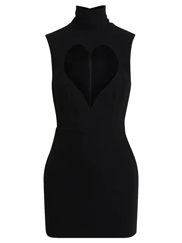 Alex Perry Cohan Cutout Crepe Mini Dress - Black