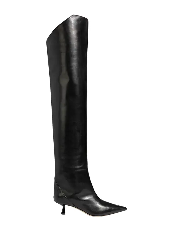 JIMMY CHOO Vari 45 Leather Over-the-knee Boots - Black