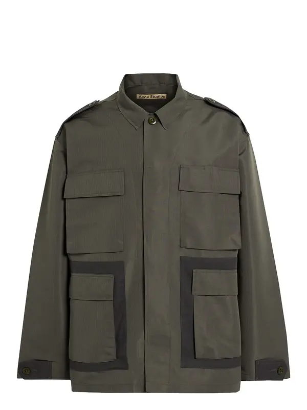 Acne Studios Two-tone Ripstop Jacket - Army Green