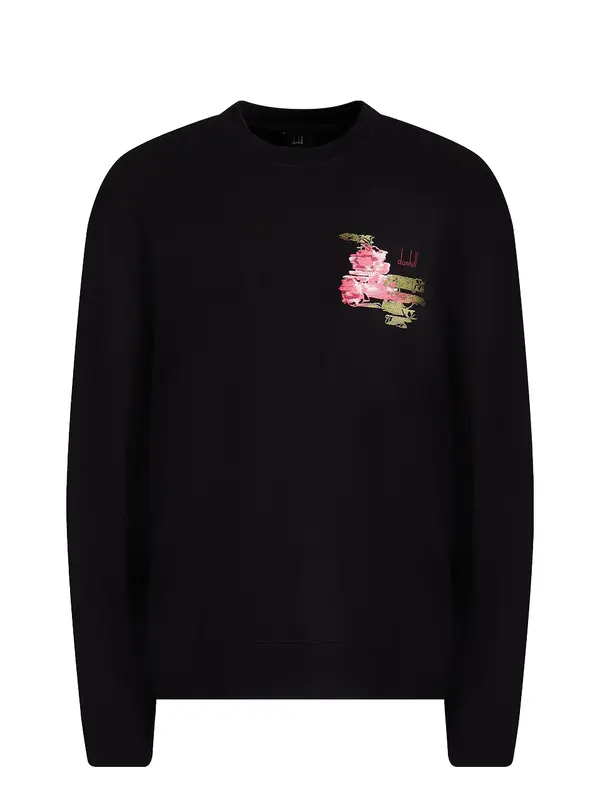 Dunhill Embroidered French Cottonterry Sweatshirt - Black