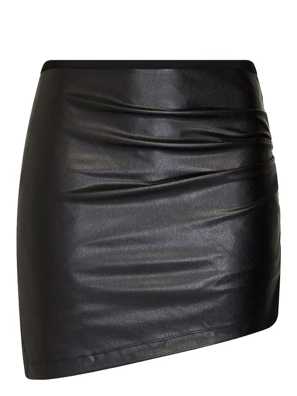 Helmut Lang Ruched Mini Skirt - Black