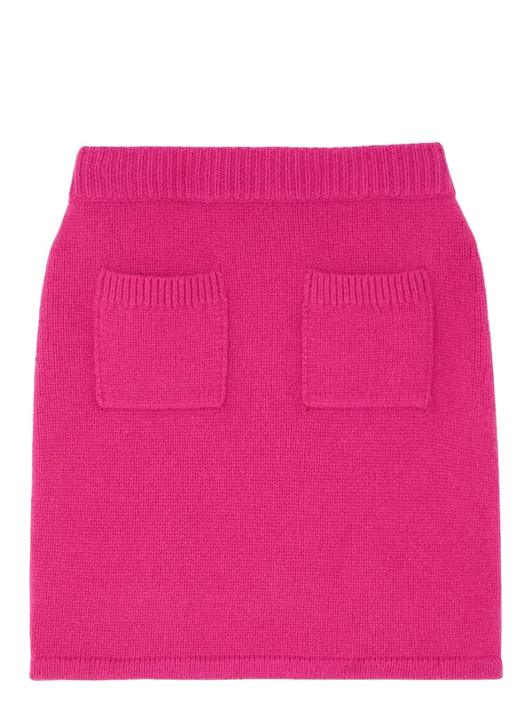 Arch4 Teresa Ribbed Cashmere Mini Skirt - Fuchsia