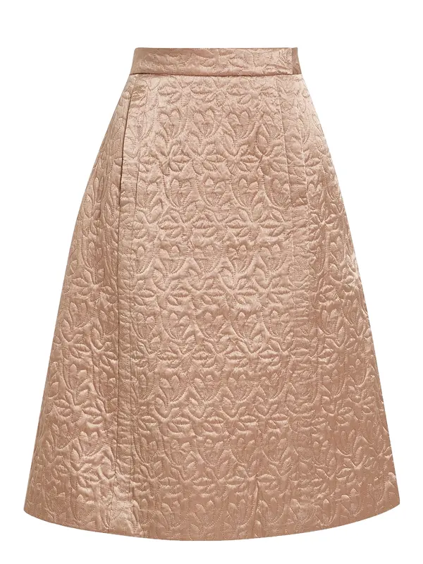 MAISON MARGIELA Quilted Satin Skirt - Antique Rose