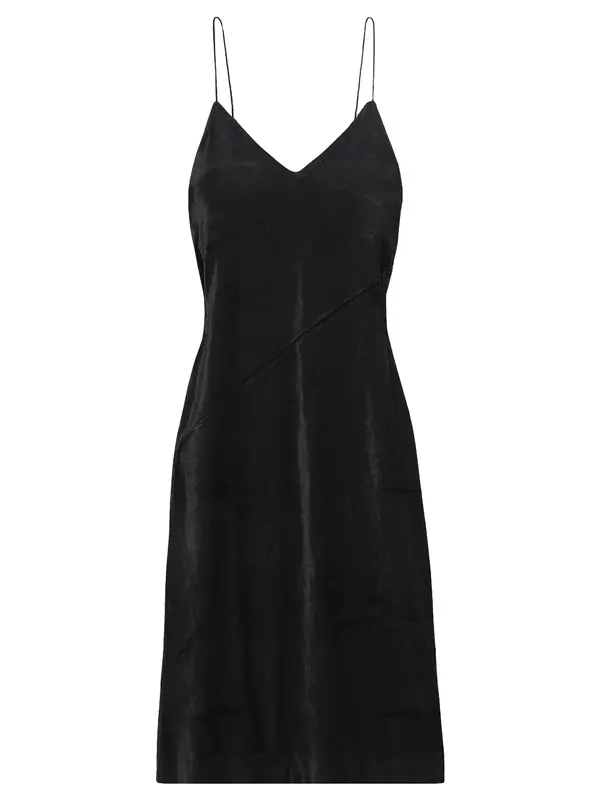 NINETY PERCENT Leah Micromodal-blend Velour Midi Dress - Black