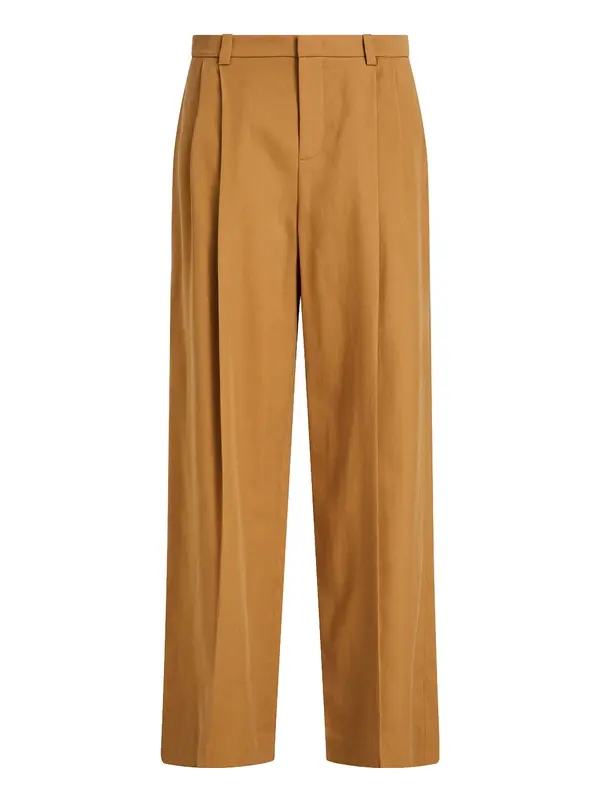 Vince Pleated Tencel™ Lyocell-blend Twill Wide-leg Pants - Camel