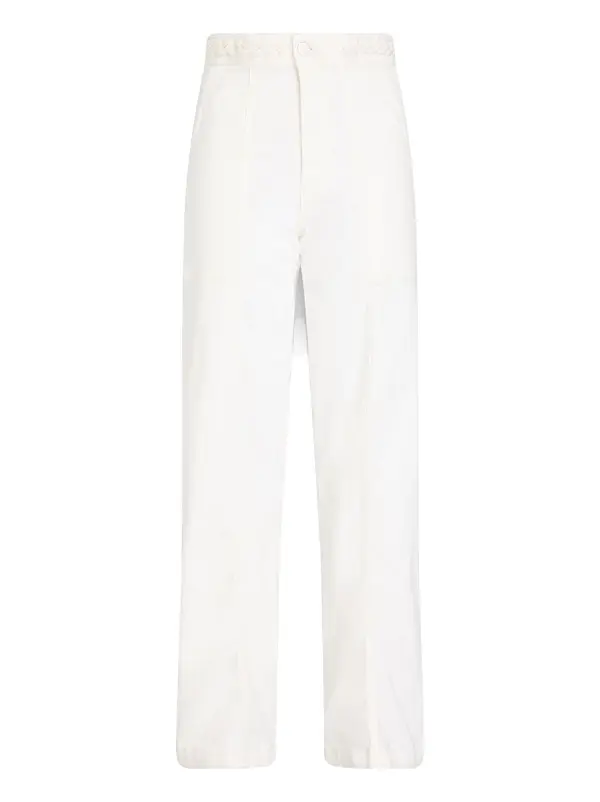 FRAME High-rise Wide-leg Jeans - Off-white