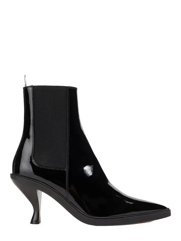 Thom Browne Patent Leather Ankle Boots - Black