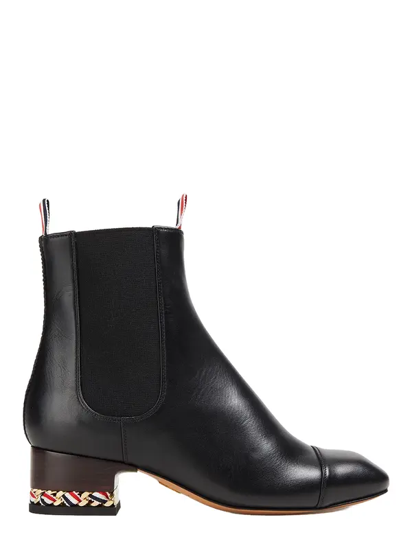 Thom Browne Leather Chelsea Boots - Black