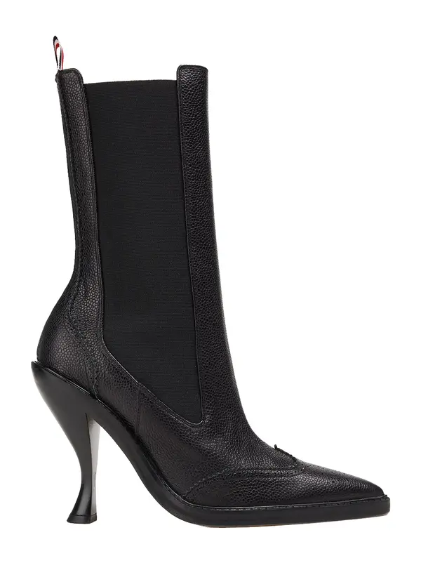 Thom Browne Perforated Leather Ankle Boots - Dark Brown
