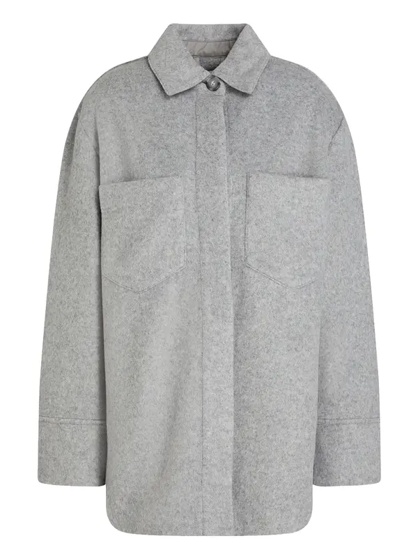 Vince Brushed-felt Shirt Jacket - Gray