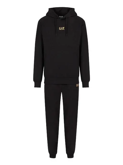 Emporio Armani Ea7 Core Identity Cotton Tracksuit - Black