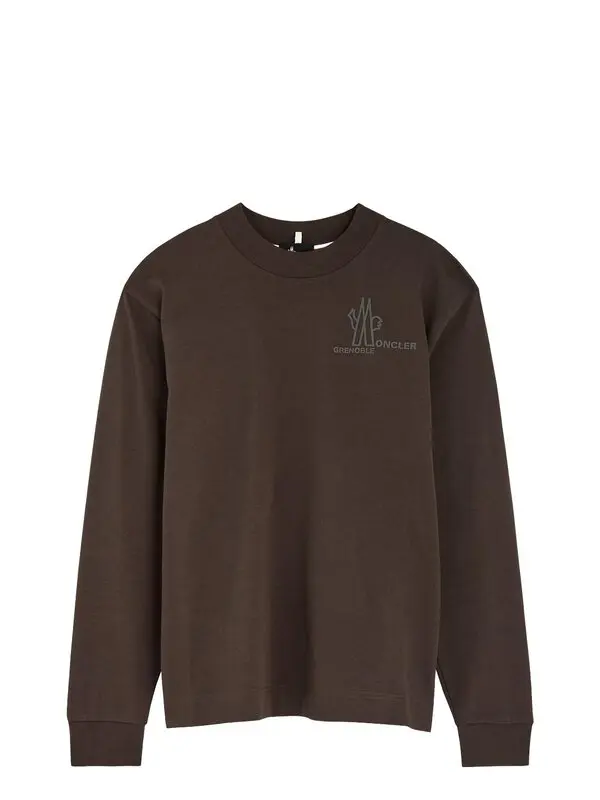 Moncler Day-namic Logo Cotton Top - Brown