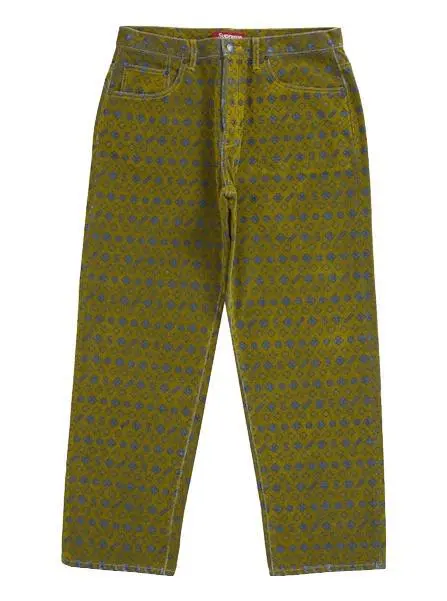 Supreme Flocked Loose Fit Jean - Mustard