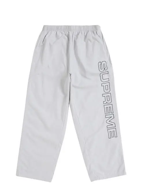 Supreme Spellout Embroidered Track Pant - Grey