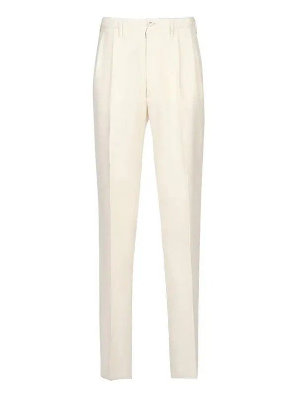 MAISON MARGIELA Mohair Silk Trousers - Off White