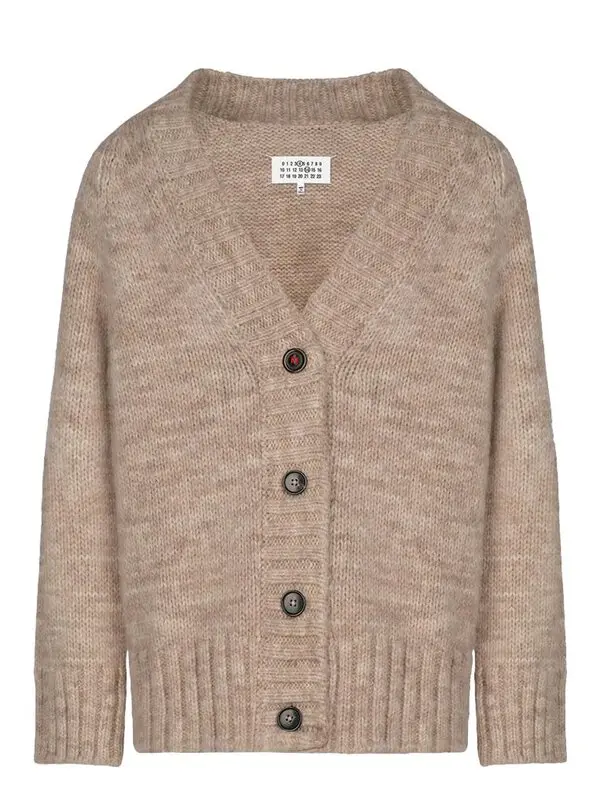 MAISON MARGIELA Botanical Dye Knit Cardigan - Light Brown