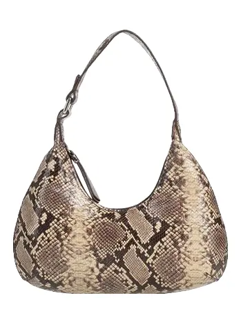 By Far Snakeskin-print Leather Hobo Bag - Beige