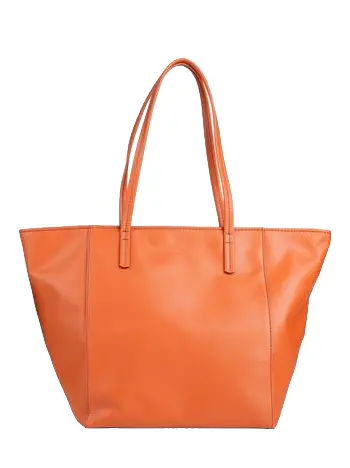 By Far Calfskin Leather Tote - Orange