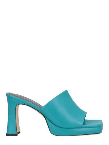 By Far Square Toe Slide Sandals - Turquoise