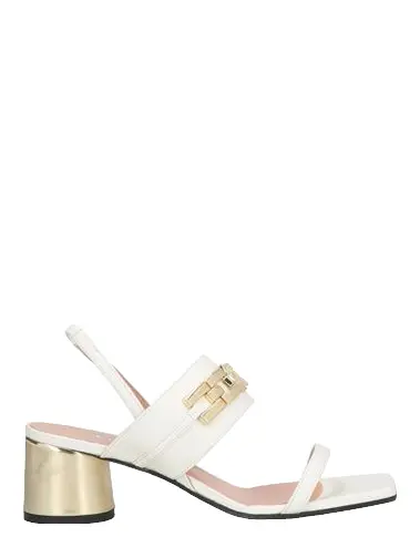 POLLINI Leather Sandals - White