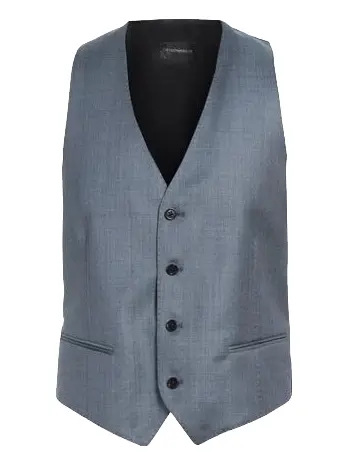 Emporio Armani Tailored Virgin Wool Vest - Navy