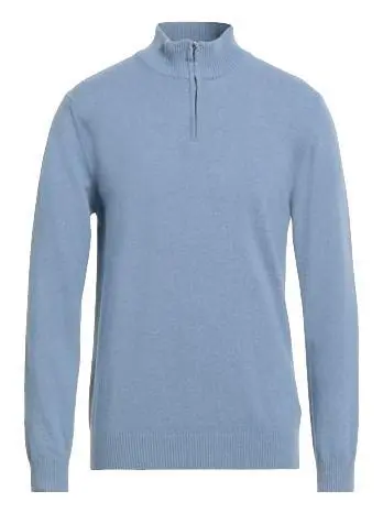 DANIELE FIESOLI Turtleneck Wool Cashmere Sweater - Blue
