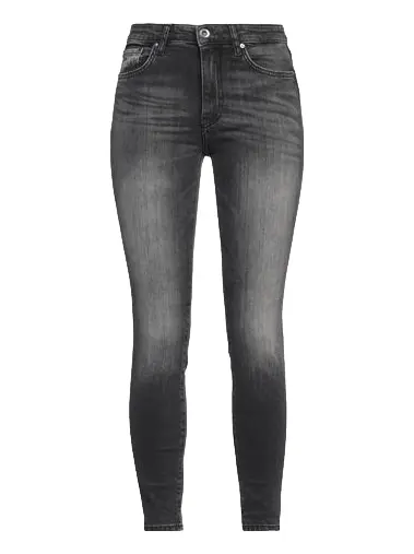 Armani Exchange Jeans With Leather Detail - Black