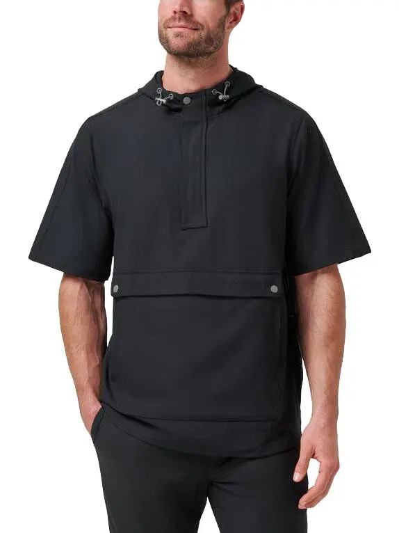 Travis Mathew Sport Mode Short Sleeve Hoodie - Black