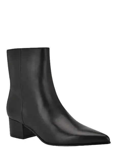 Nine West Maribu Pointed Toe Bootie - Black Leather
