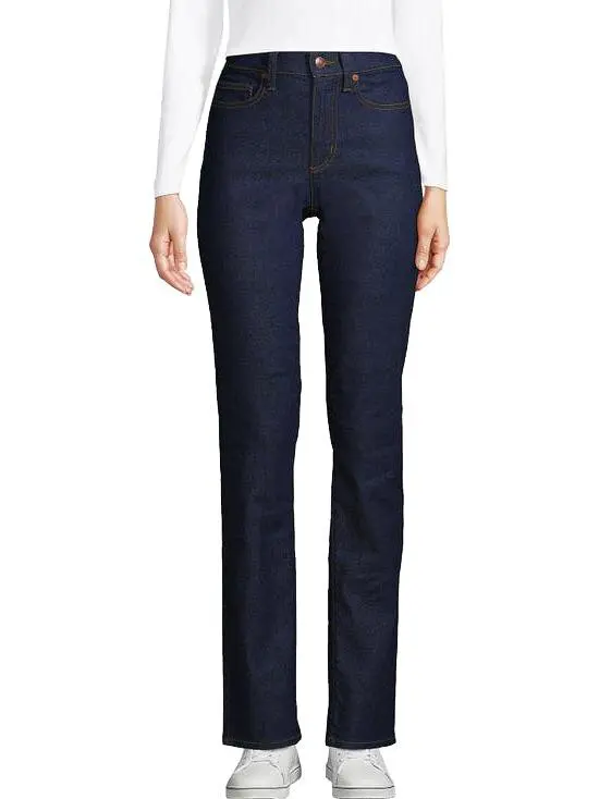 LANDS' END Recover High-rise Straight Leg Jeans - River Rinse