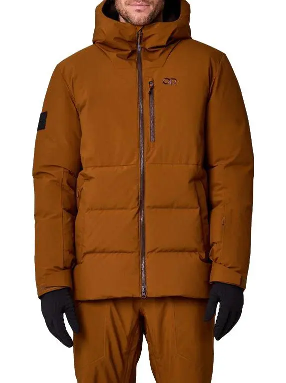OUTDOOR RESEARCH Snowcrew 700 Fill Power Down Hooded Jacket - Pecan
