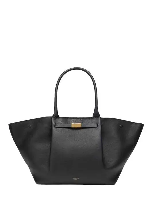 DEMELLIER New York East/west Leather Tote - Black