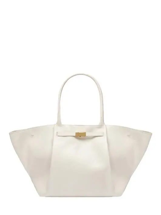 DEMELLIER New York East/west Leather Tote - Off White