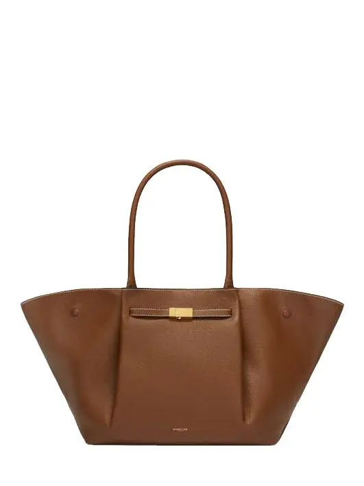 DEMELLIER New York East/west Leather Tote - Tan