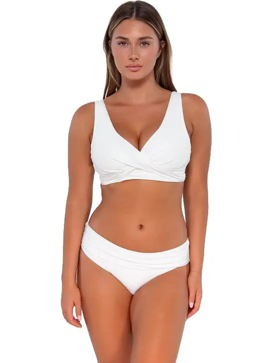 SUNSETS Elsie Bikini Top - White Lily