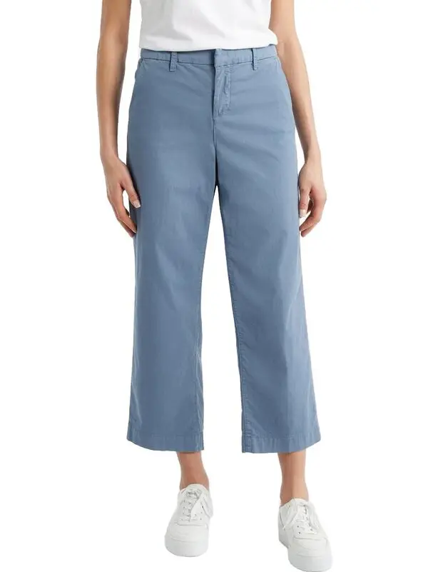 Frank & Eileen The Westport Italian Ankle Wide Leg Pants - Arctic
